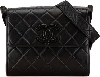 Chanel Sac bandouli&egrave;re matelass&eacute; doccasion en cuir avec sangle r&eacute;glable - Femme - Pre-owned - Noir - Taille: ONE Size