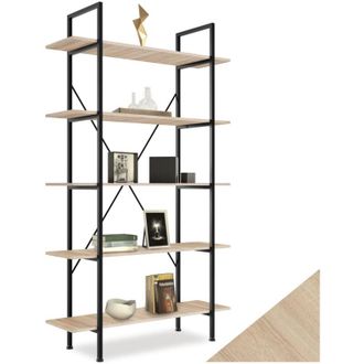 TecTake Tectake - tag&egrave;re style industriel Protection anti-basculement incluse, 106 x 34,5 x 179,5 cm