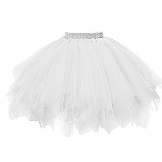 Generic Jupe en tulle pour femme - Noir - Costume de carnaval - Jupon - Jupon vintage des ann&eacute;es 50 - Jupe de danse - Robe de ballet courte - Tutu rockabilly 