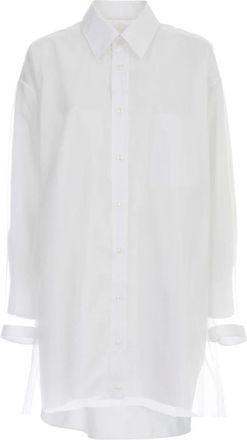 Maison Margiela Femme, Robes, Blanc, Taille: 34 FR Robe en popeline de coton