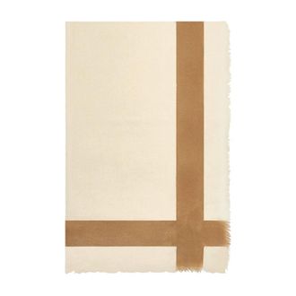 Kiton Schal mit Kaschmir- und Seidendruck - - Accessories - Damen - Beige - ONE SIZE