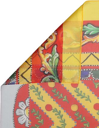 Dolce & Gabbana Silk Printed Foulard Scarf - Multicolor