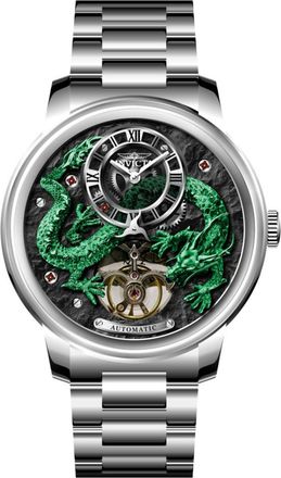 Invicta Objet D Art 70556 Herrenuhr - Automatikwerk - Edelstahl mit gr&uuml;nem Zifferblatt - 46 mm