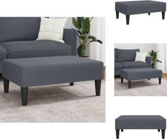 vidaXL Vidaxl - Repose-pied gris foncé 77x55x31 cm velours - Tabouret - Pouf - Repose-pied - Velours - Mobilier Intérieur