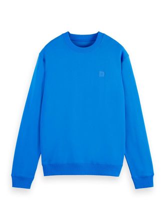 Scotch & Soda Herren Essential Badge Logo Crewneck Sweatshirt, League Blue, XXL