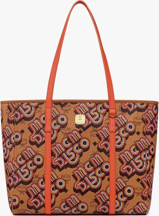 MCM Toni Shopper mit Reissverschluss oben in Disco Visetos