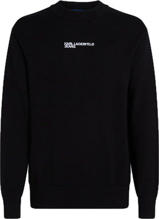 Karl Lagerfeld Logo Knit Sweater, Black, XL