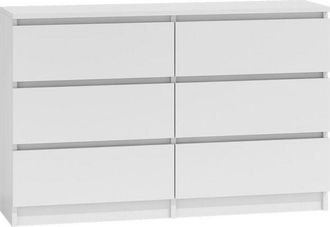Hucoco Cdf Kommode Malwa M6 120 Farbe: Weiß Schrank für Dokumente, Kleinigkeiten Ideal für Wohnzimmer, Schlafzimmer, Kinderzimmer, Jugendzimmer und Büro 6