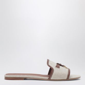 Loro Piana Summer Charms Sandalen aus Baumwolle und Leinen