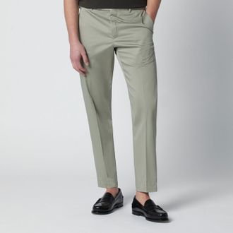 Pantaloni Torino Salbeigr&uuml;ne Hose aus Baumwollmischung