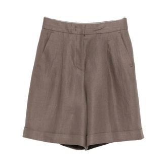 PESERICO Femme, Shorts, Brun, Taille: 36 FR Shorts &agrave; plis sur le devant