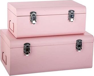 Atmosphera Atmosphera - Set de 2 cantines Enfant - Rose - m&eacute;tal