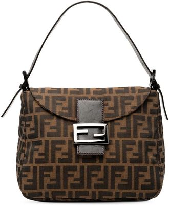 Fendi Hobo Bags - Zucca Canvas Double Flap Mamma - Gr. unisize - in Braun - f&uuml;r Damen