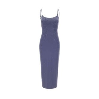 MC2 Saint Barth Femme, Robes, Bleu, Taille: 42 FR Robe Longue Ajust&eacute;e Evy