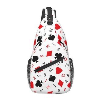 Generic Cartes &Agrave; Jouer : Pique, Coeur Rouge, Akj Sacoche Bandouliere L&eacute;ger Sacs &Agrave; Dos Pratique Sac &Agrave; Bandouli&egrave;re Pour Sport Randonn&eacute;e Homme