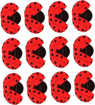 NUOBESTY Lollipop-Party-Dekorationen - 100 Marienkäfer-Karten Süßigkeiten-Dekorationen Für Kinderpartys