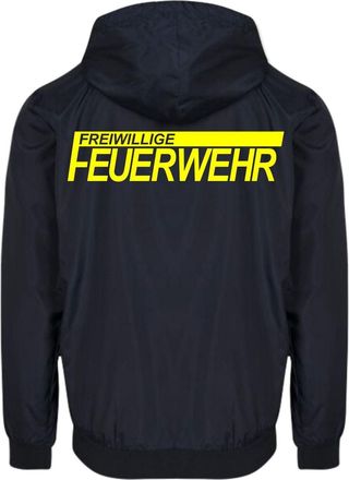 Spass Kostet Herren Windbreaker Regenjacke FFW Freiwillige Feuerwehr Windjacke mit Kapuze Gr&ouml;&szlig;e S - 5XL
