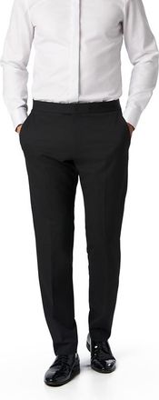 Strellson Herren Smoking-Hose schwarz Woll-Stretch