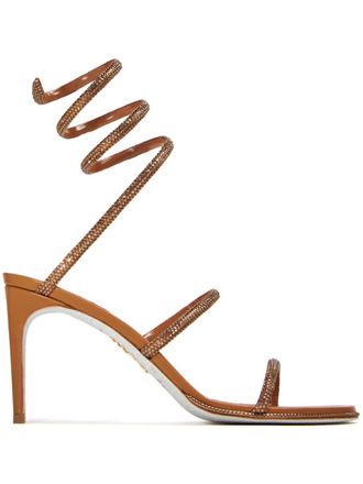 Rene Caovilla escarpins Cleo 80 mm - Marron