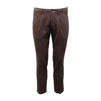 Michael Coal Slim Fit Baumwollhose - - Trousers - Herren - Braun - W35