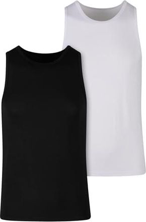 Urban Classics Tb7685b-bamboo Basic Tank Top 2-Pack T-Shirt, Noir/Blanc, M Hommes