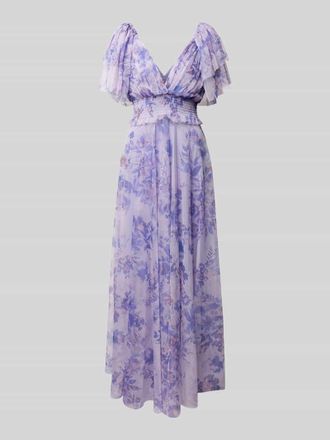 Lace & Beads Abendkleid mit Smok-Details