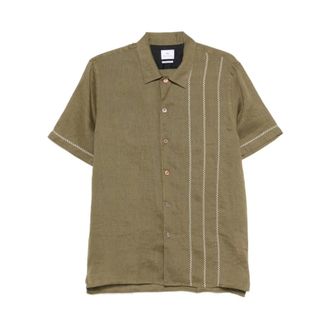 Paul Smith Homme, Chemises, Vert, Taille: L Chemise Teinte en Pi&egrave;ce Coupe D&eacute;contract&eacute;e