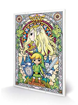 Nintendo Kunstdruck auf Holz, 29,5 x 20 cm - The Legend of Zelda