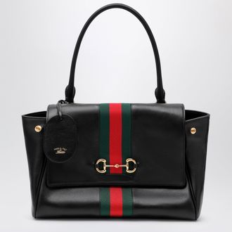 Gucci Paparazzo medium top-handle bag in soft black leather