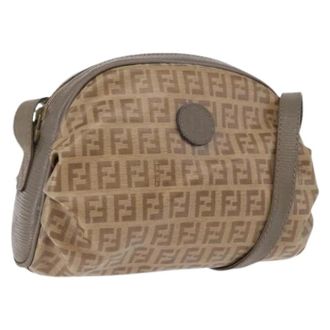 Fendi Sac bandouli&egrave;re Zucchino en toile Pre-owned - Femme - Pre-owned - Brun - Taille: ONE Size