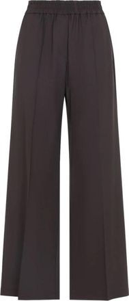 Brunello Cucinelli Femme, Pantalons, Brun, Taille: 38 FR Wide Leg Pants