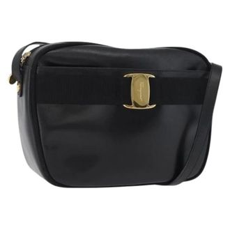 Ferragamo Sac bandouli&egrave;re en cuir Pre-owned - Femme - Pre-owned - Noir - Taille: ONE Size