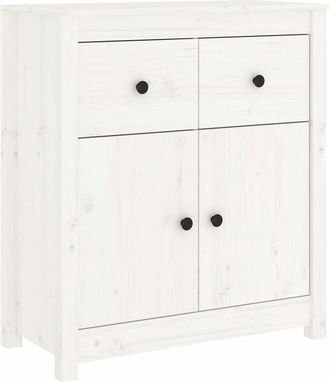 vidaXL Buffet Blanc 70x35x80 cm Bois massif de pin