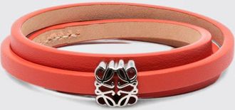 Loewe Anagram mehrreihiges Kalbslederarmband mit Metallmonogramm