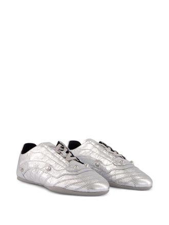 Balenciaga Metallic Leather Sneaker - Silver