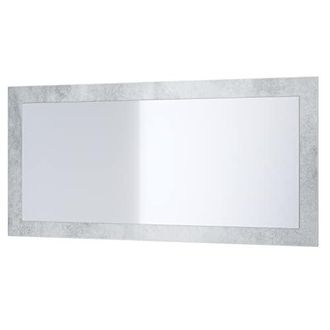 Vladon Miroir Lima, Miroir Mural avec Cadre de Style Moderne, Blanc Haute Brillance (89 x 45 cm)