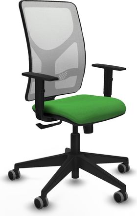 Piqueras y Crespo B&uuml;rostuhl mit 1D-Armlehnen, h&ouml;henverstellbare Lendenwirbelst&uuml;tze, ausgestattet mit 3 Positionen und Schneideschaum, Wei&szlig;/Gr&uuml;n