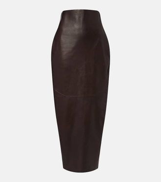 Rick Owens Jupe crayon en cuir