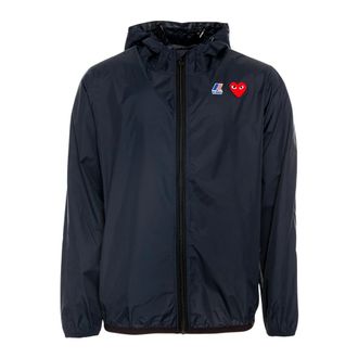 Comme Des Gar&ccedil;ons K-Way Hoodie Full Zip - - Jackets - Herren - Blau - S