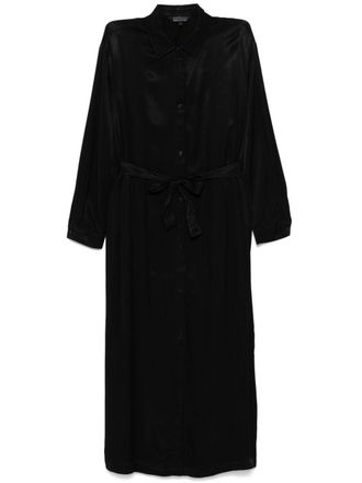 A|X Armani Exchange robe mi-longue à taille ceinturée - Noir