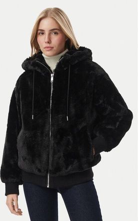 Guess Pelzmantel W6BL98 W5896 Schwarz Regular Fit