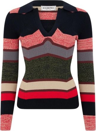 Iceberg Pull Col Polo - Femme - Pulls - Multicolore - Taille: 38 FR