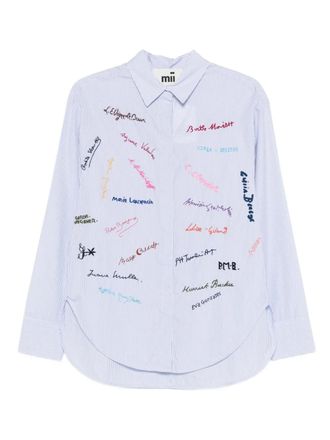 Mii chemise &agrave; rayures - Bleu