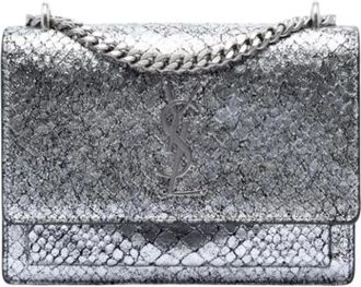 Saint Laurent Sac bandouli&egrave;re The Sunset Pre-owned - Femme - Pre-owned - Gris - Taille: ONE Size