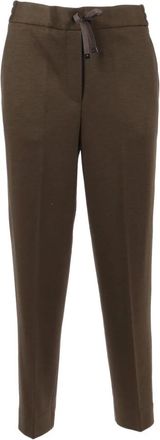 Circolo 1901 Femme, Pantalons, Vert, Taille: 36 FR Pantalone Carrot