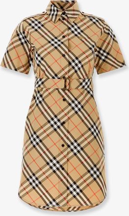 Burberry Chemisier cotton dress with Check print - BURBERRY - gender_Woman