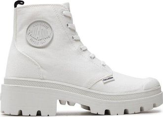 Palladium Schnürstiefeletten Pallabase Twill 96907-141-M Weiß