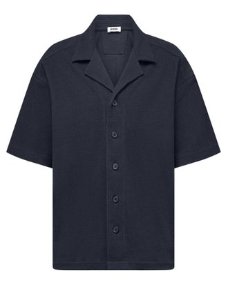 Drykorn Jersey-Kurzarmhemd mit Waffelstruktur in