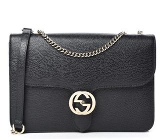 Gucci Dollar Calfskin Interlocking G Shoulder Bag