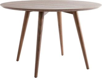 Miliboo Miliboo - Table à manger design ronde noyer D120 cm livia